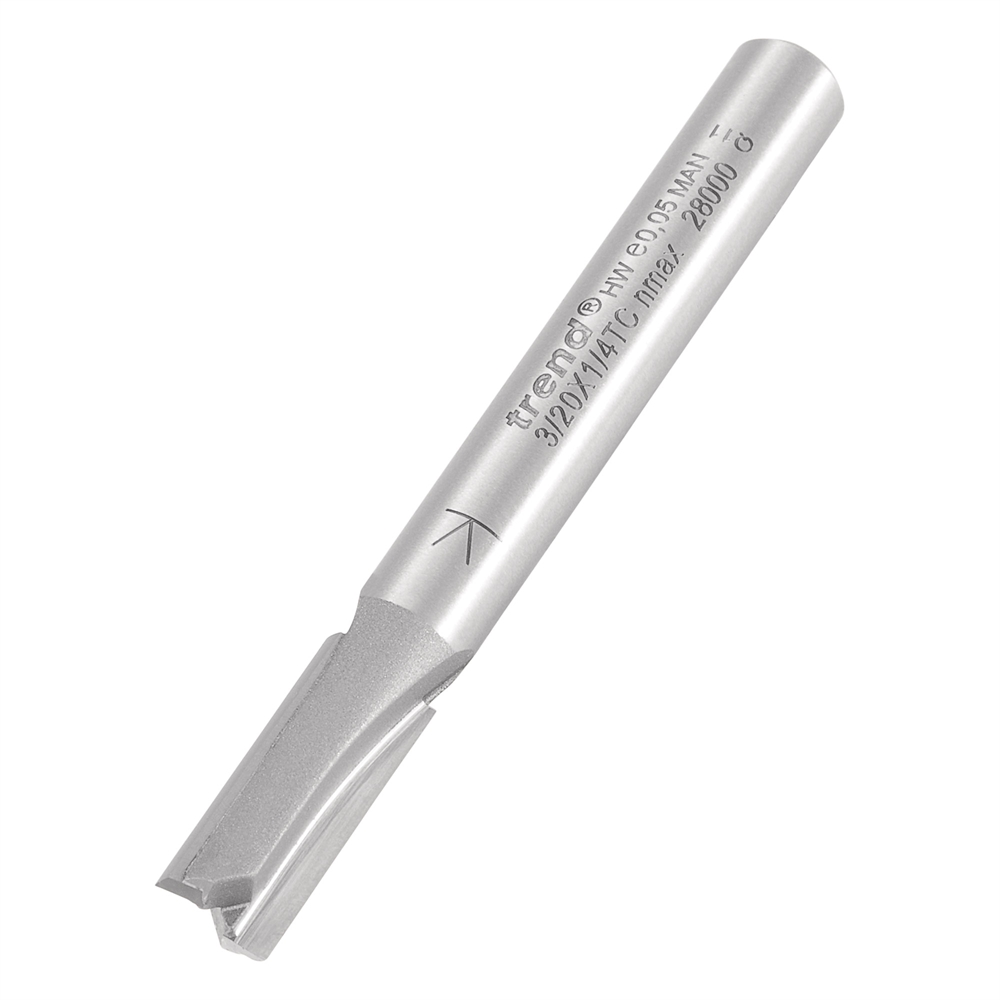 3/20X1/4TC - Two flute cutter 6.3mm diameter - Trend Products Online