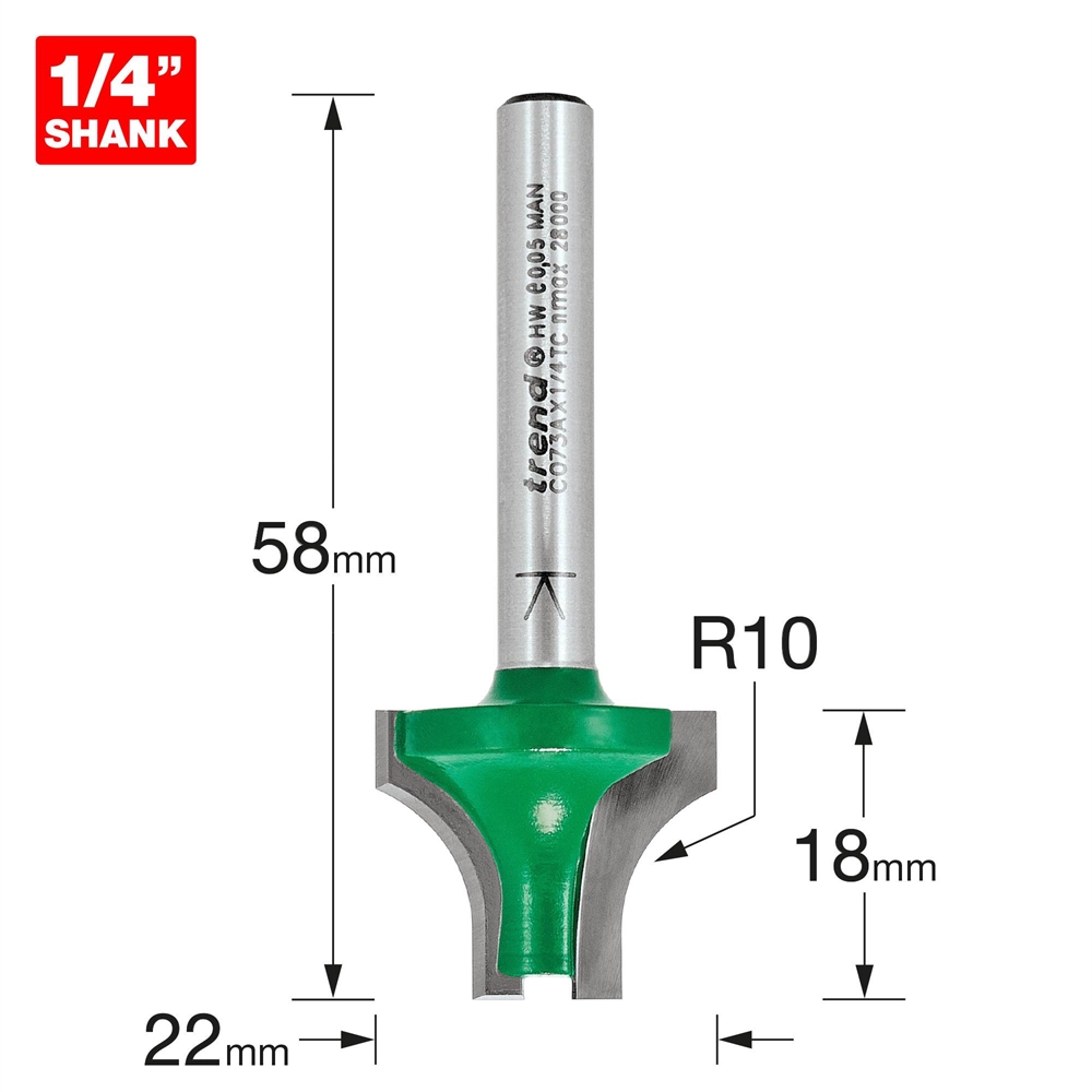 10mm radius router cutter store