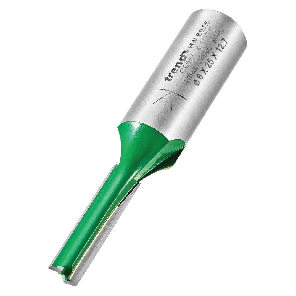 C005AX1/2TC - Two Flute Cutter 6mm diameter - Trend Products Online
