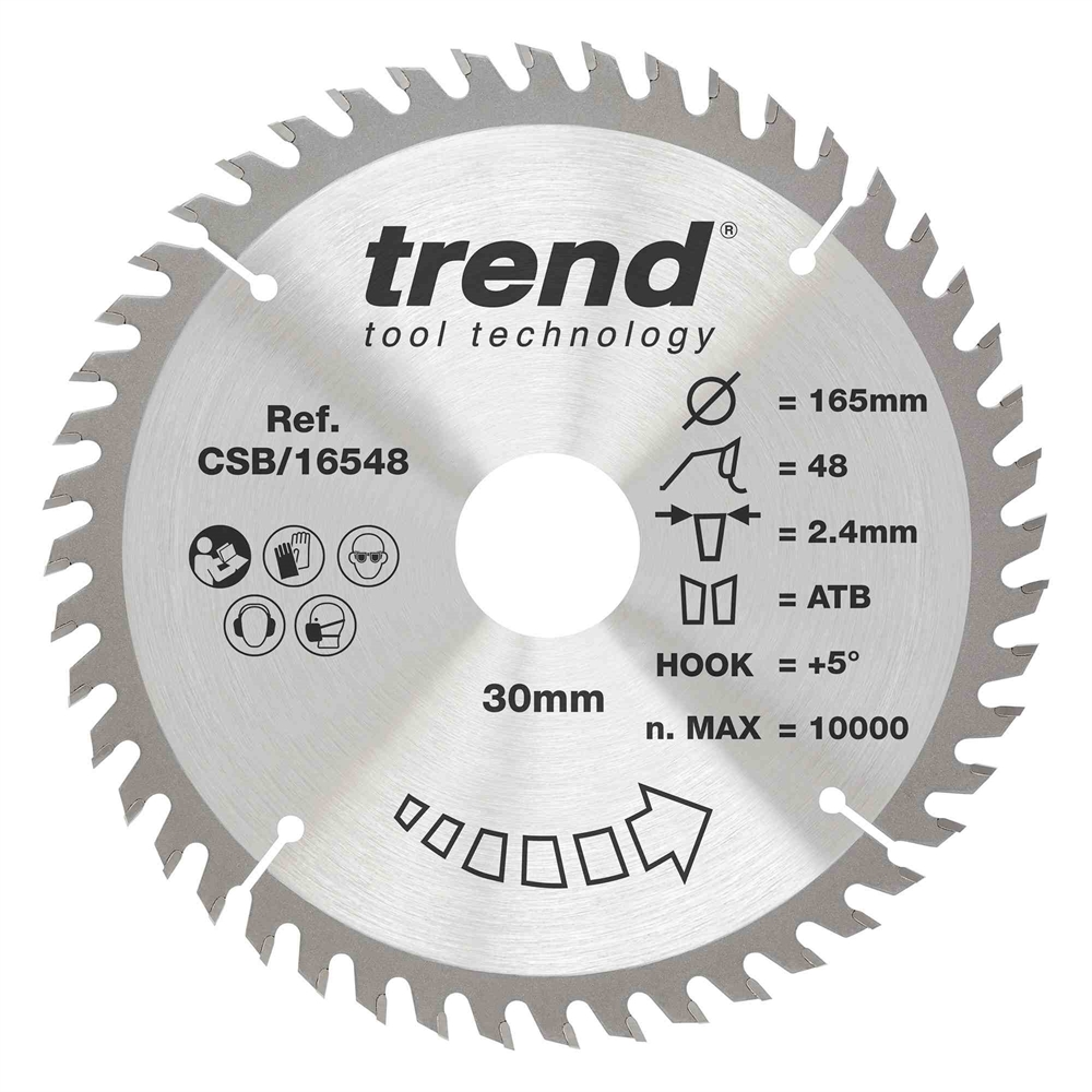 CSB/16548 - Craft saw blade 165mm x 48 teeth x 30mm - Trend Products Online