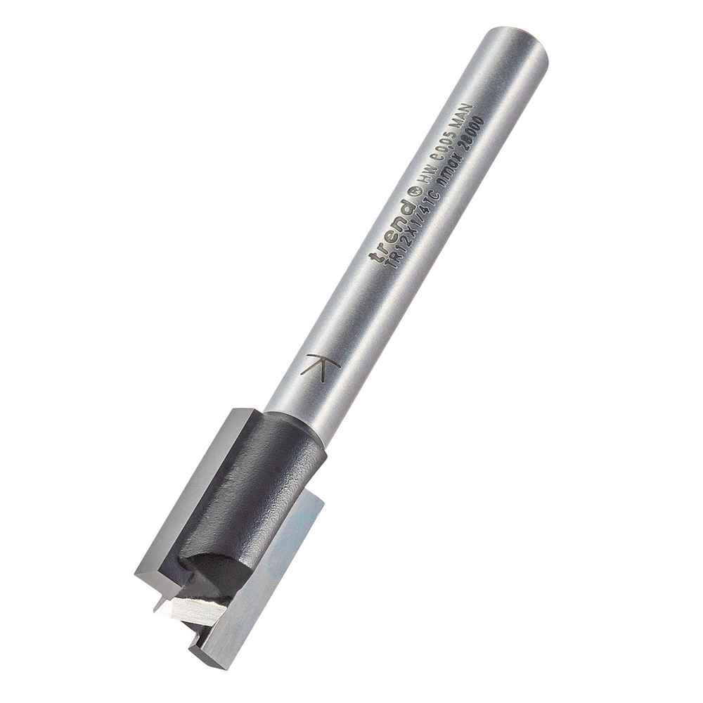 TR12X1/4TC - Two flute cutter 12mm diameter - Trend Products Online