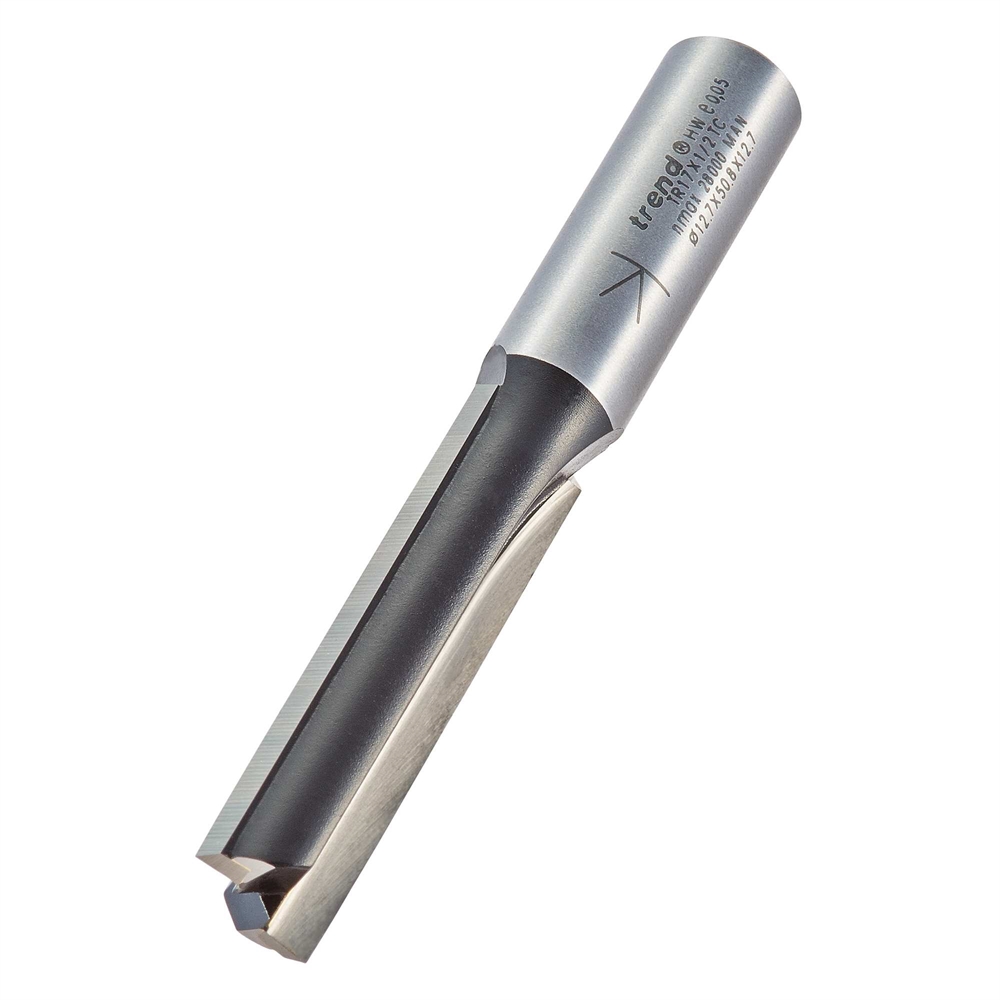TR17X1/2TC - Two flute cutter 12.7 diameter x 50mm cut length - Trend ...