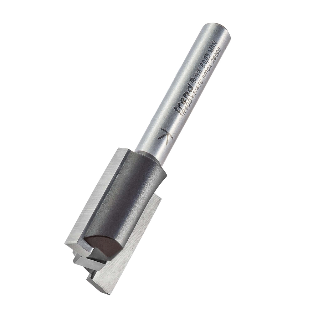 TR40DX1/4TC - Two flute cutter 15mm diameter - Trend Products Online
