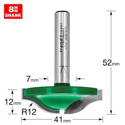 C150X1/2TC - Raised panel 12mm radius x 41mm diameter - Trend Products ...